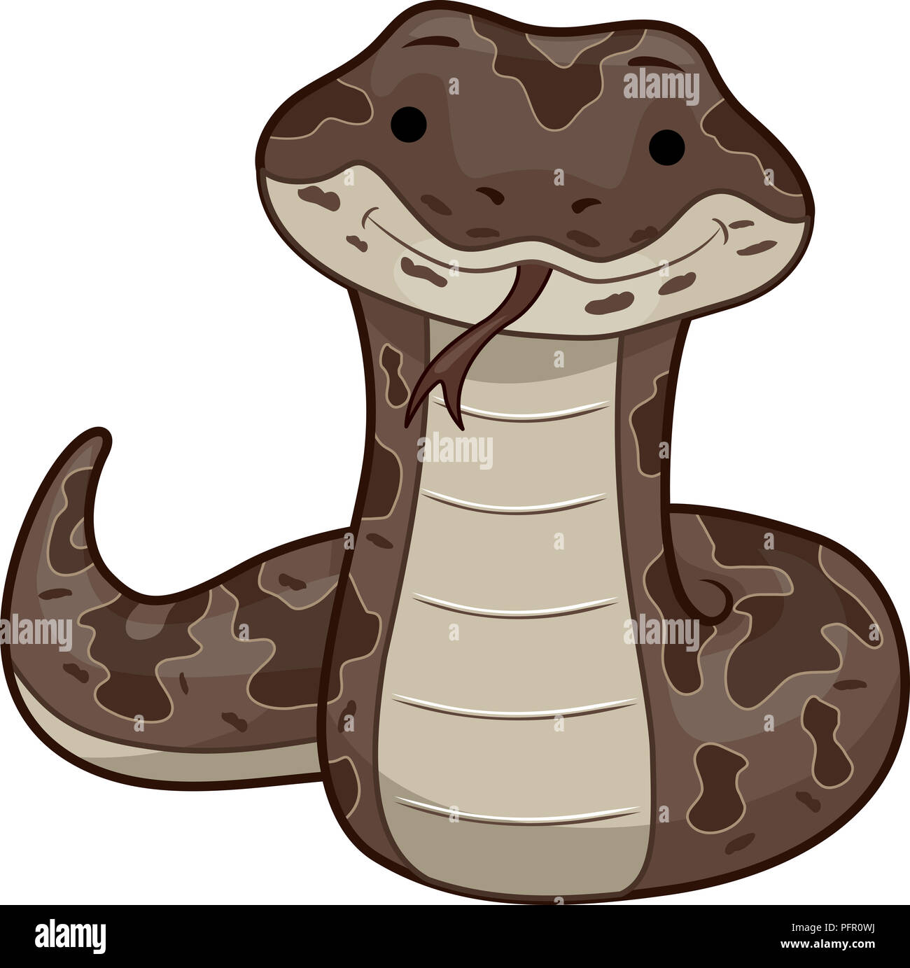 Illustration of a Snake Boa Constrictor Stock Photo - Alamy