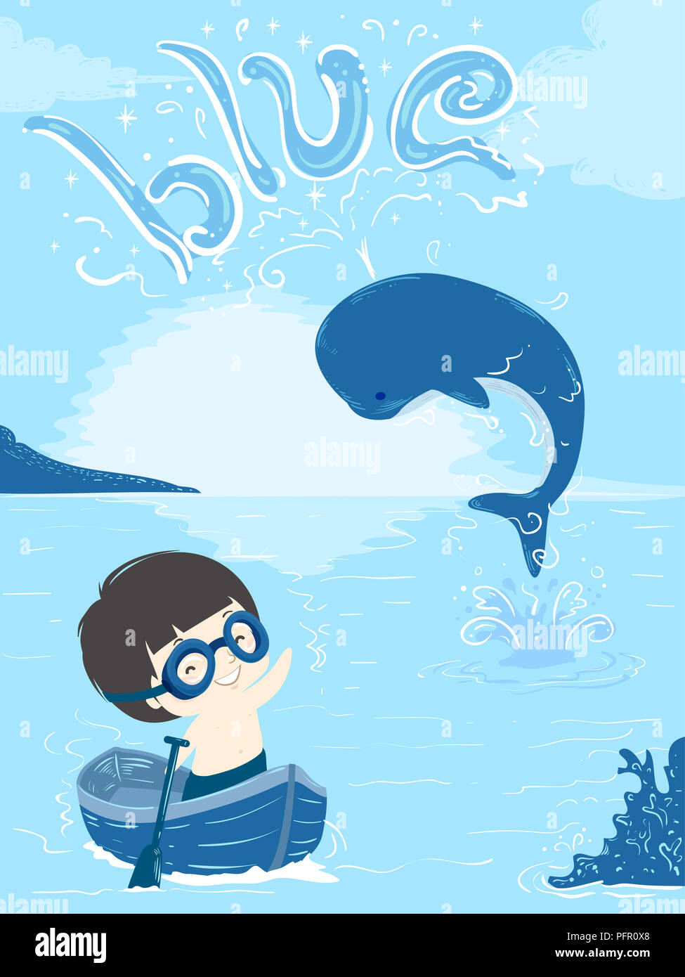 Boy whale cartoon hi-res stock photography and images - Alamy