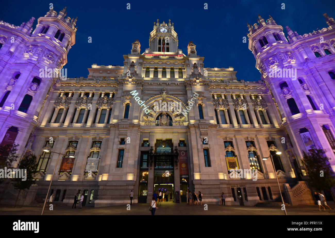 Cybele Palace (Palacio de Cibeles), Madrid, Spain Stock Photo - Alamy