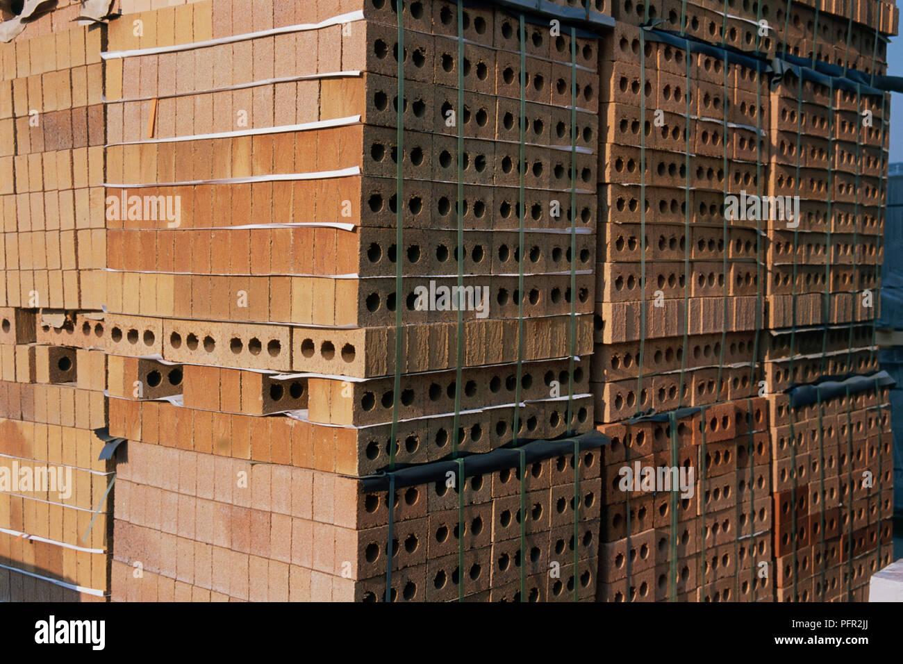 Stacks of bricks outdoors, close-up Stock Photo - Alamy