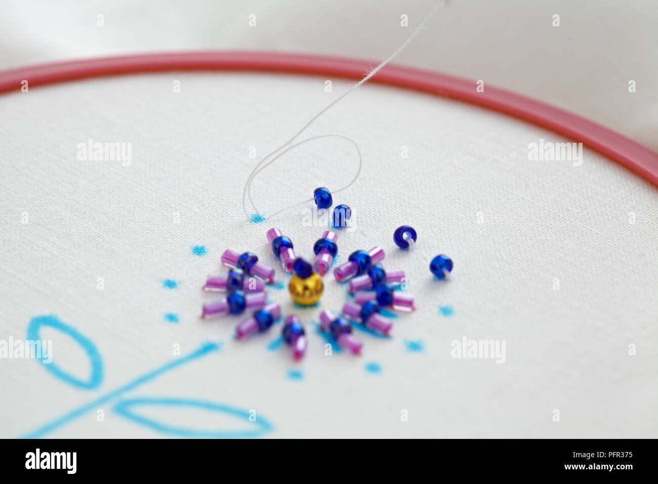Embroidery pattern close up hi-res stock photography and images - Alamy
