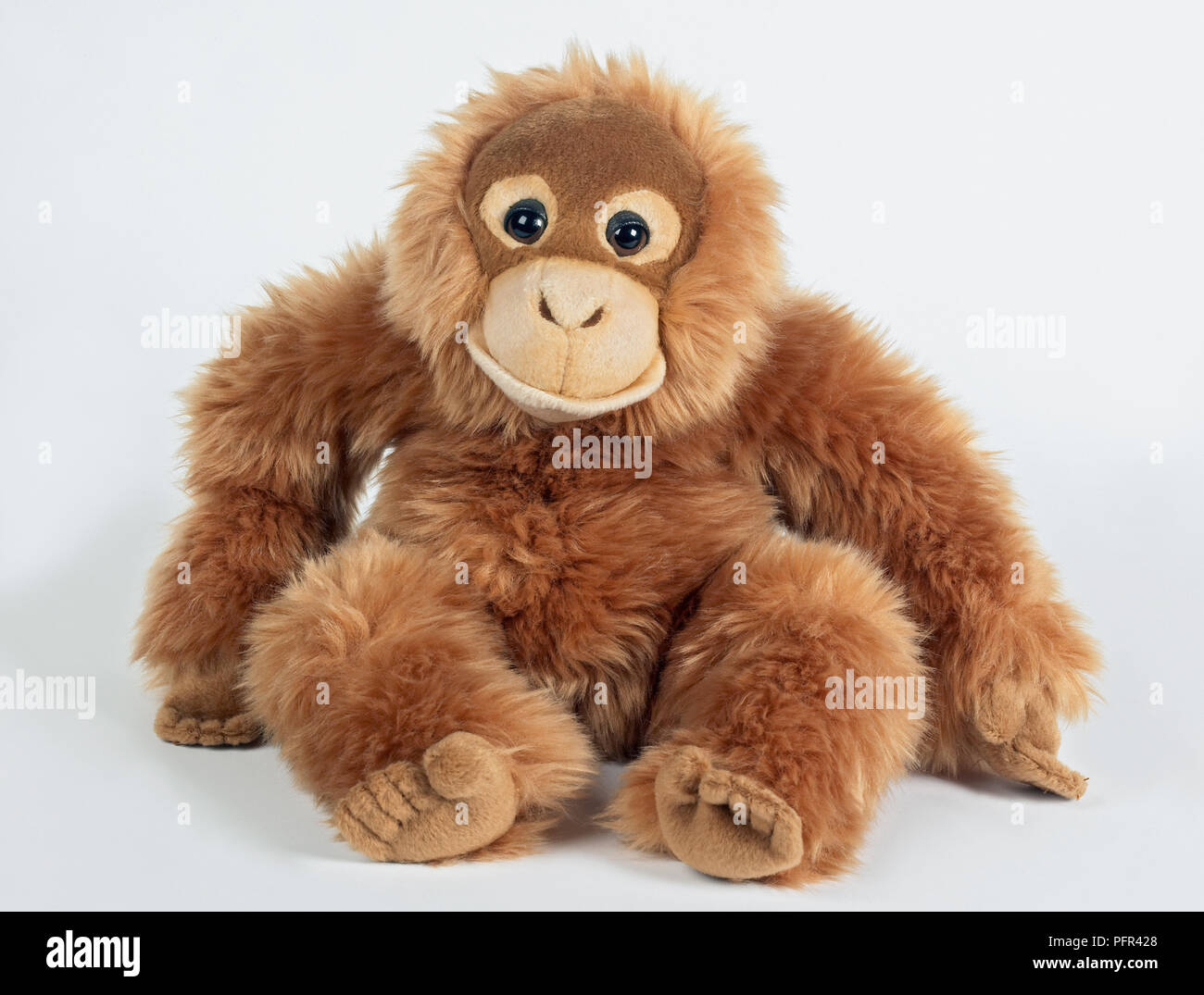 Monkey soft toy, front view Stock Photo - Alamy