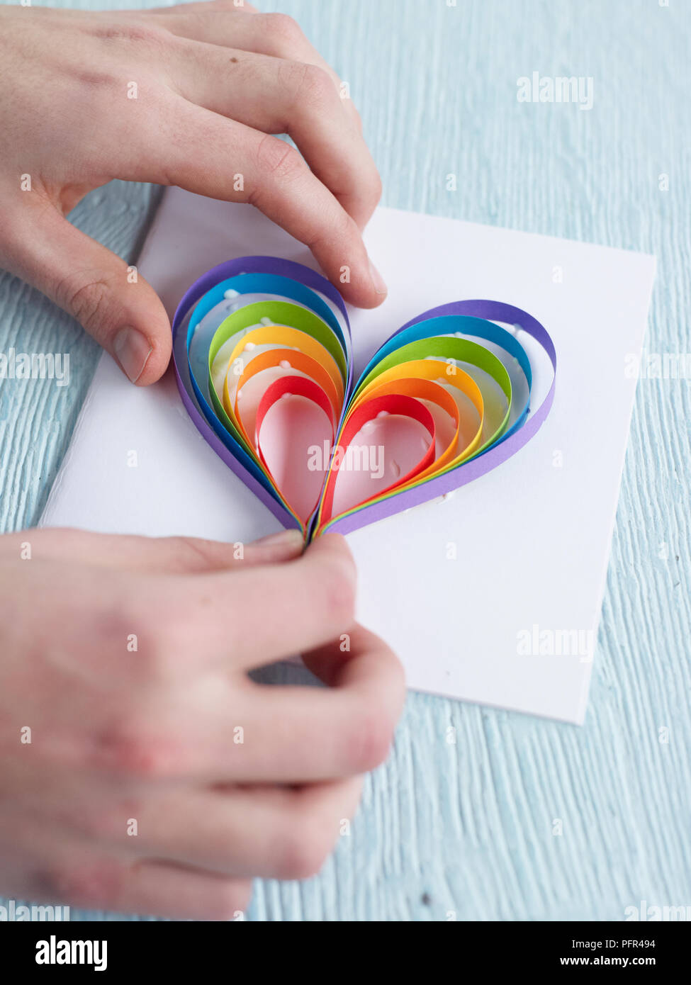 Adult using glue hi-res stock photography and images - Alamy