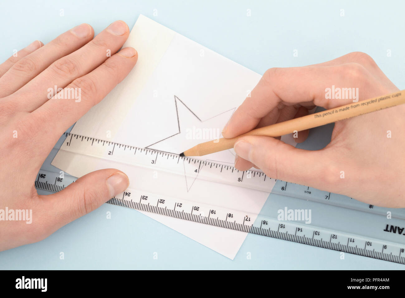 Designing star pattern for block printing Stock Photo - Alamy