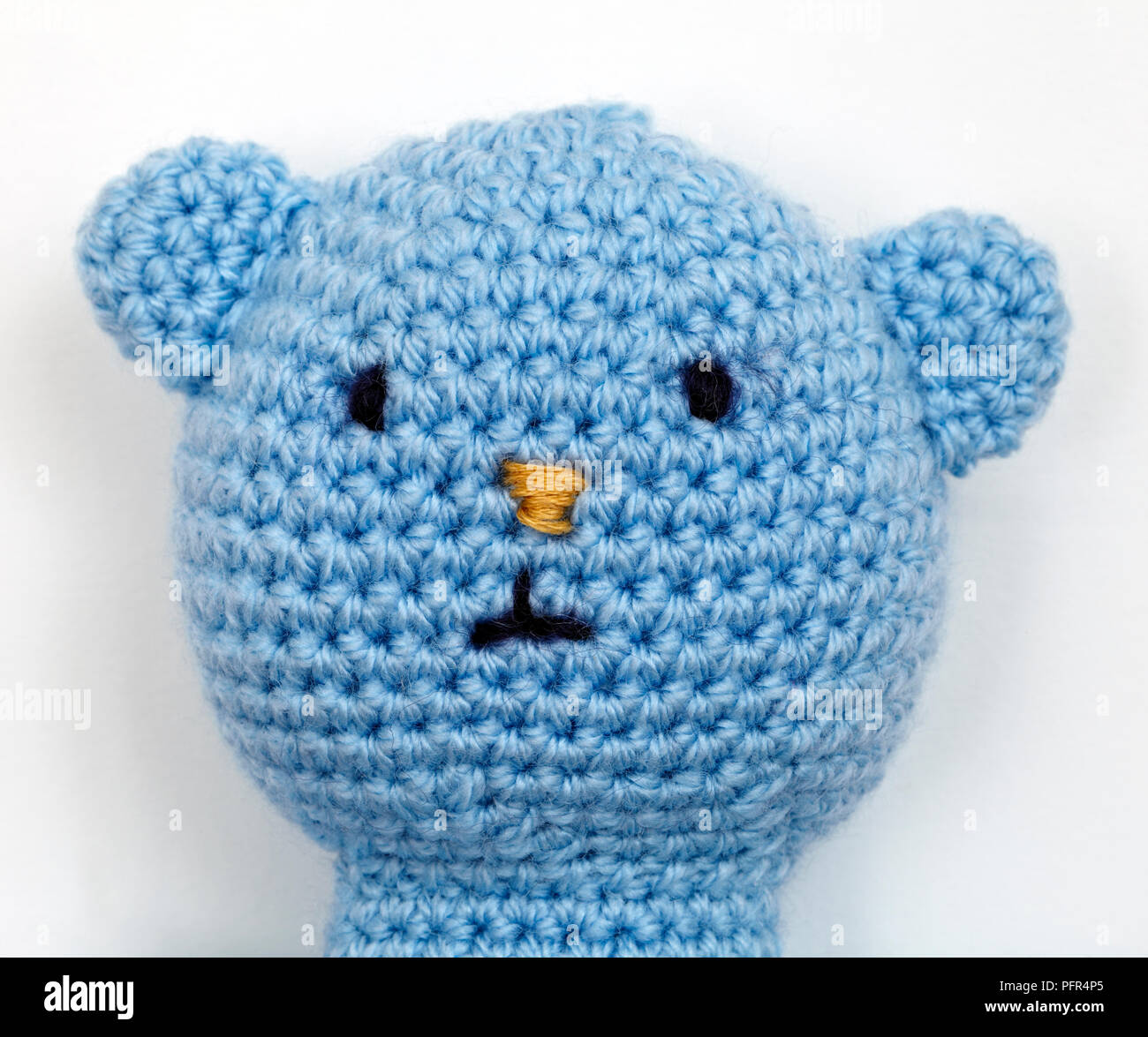 Crocheted teddy bear, head Stock Photo - Alamy