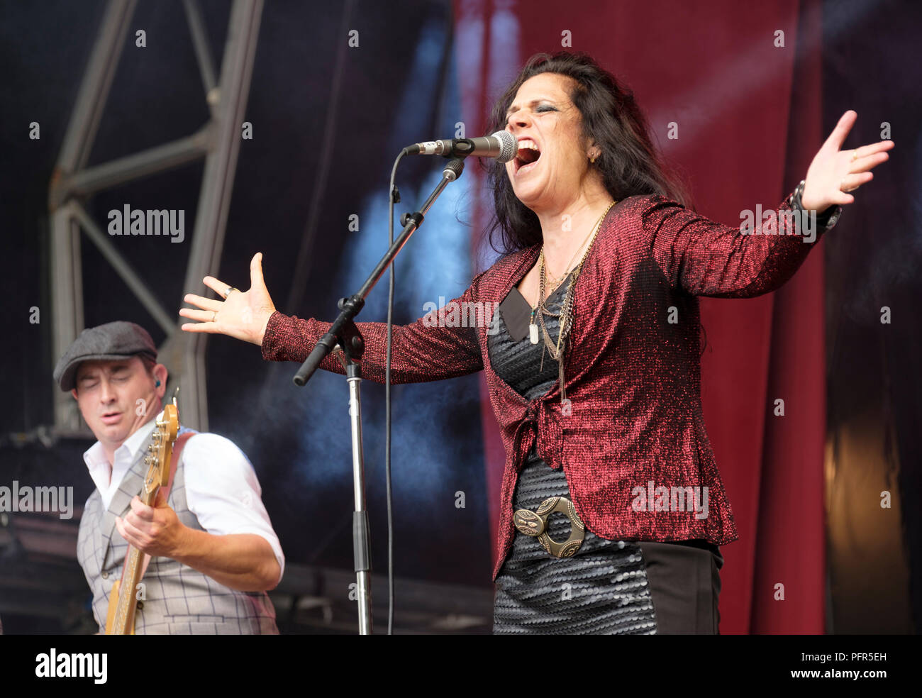 Sari Schorr performing at the Weyfest Music Festival, Tilford, UK ...