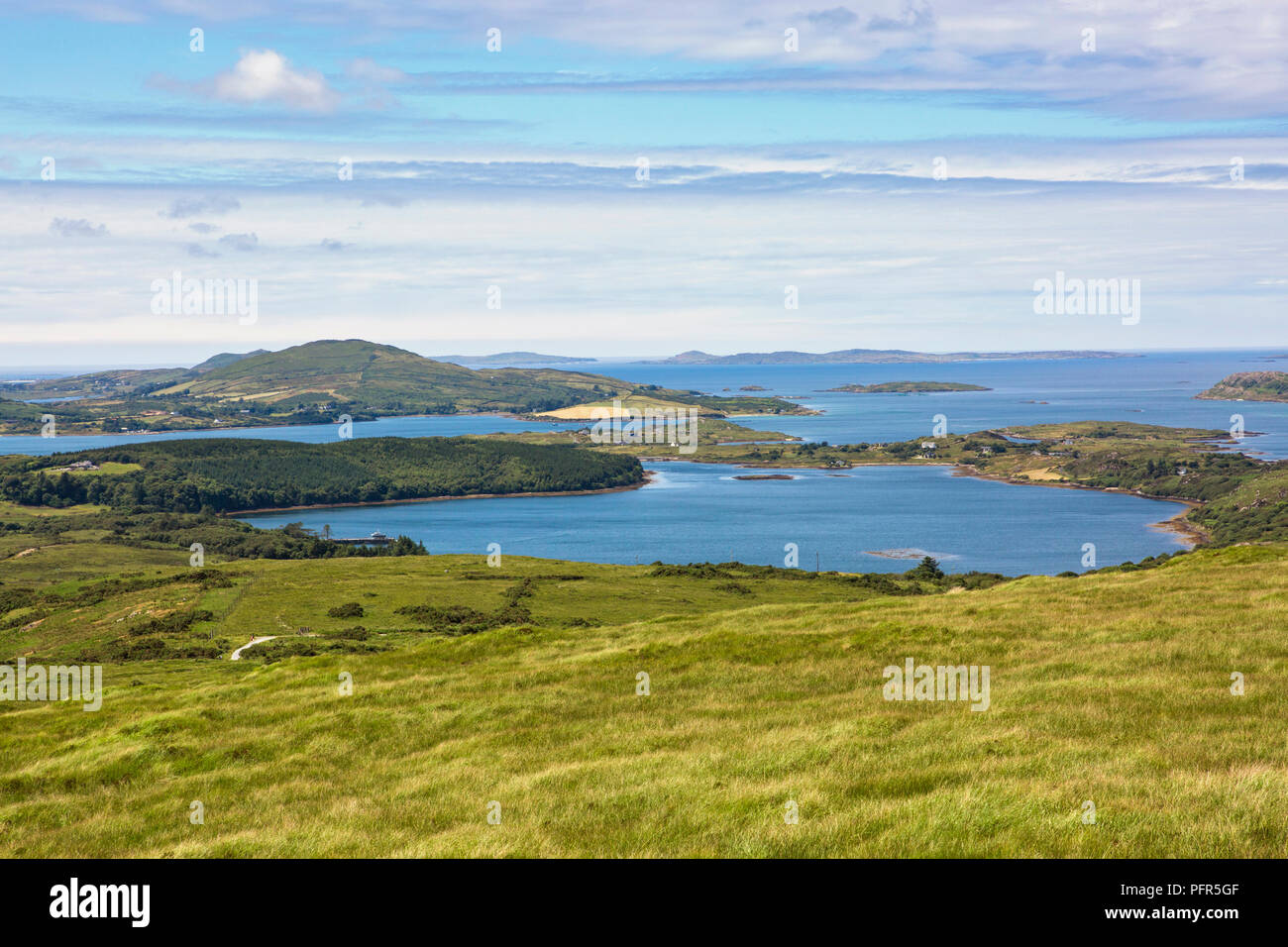 Connemara National Park. View from the Lower Diamond Hill. Letterfrack ...