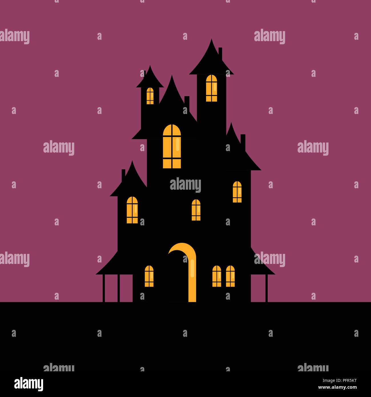 Halloween Spooky house. Vector illustration Stock Vector Image & Art ...