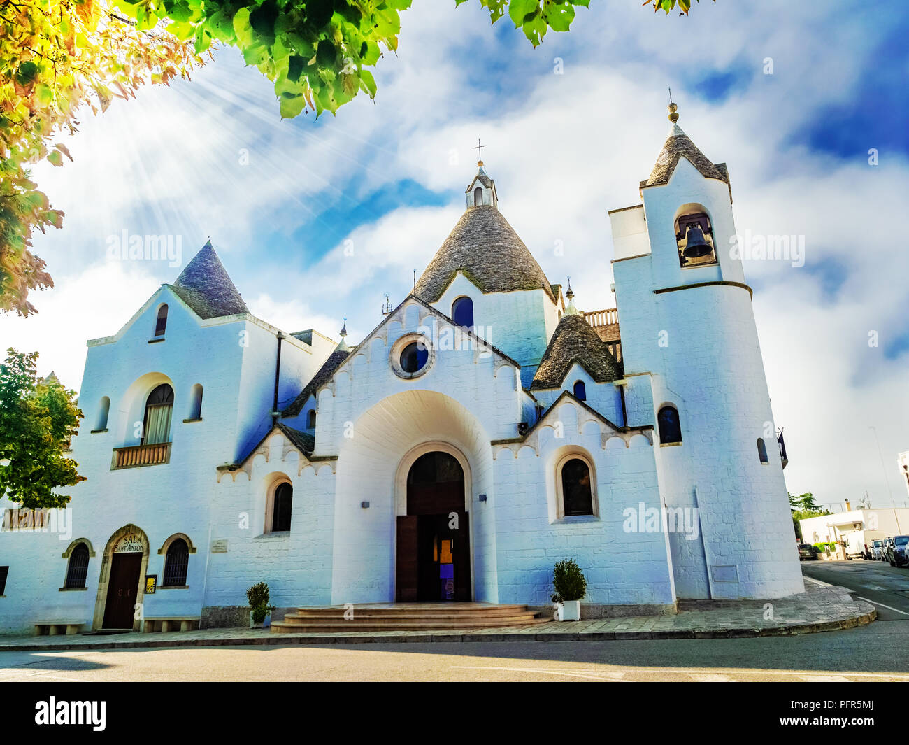 A Trullo-church landscape, Traditional Church of Trulli village in ...