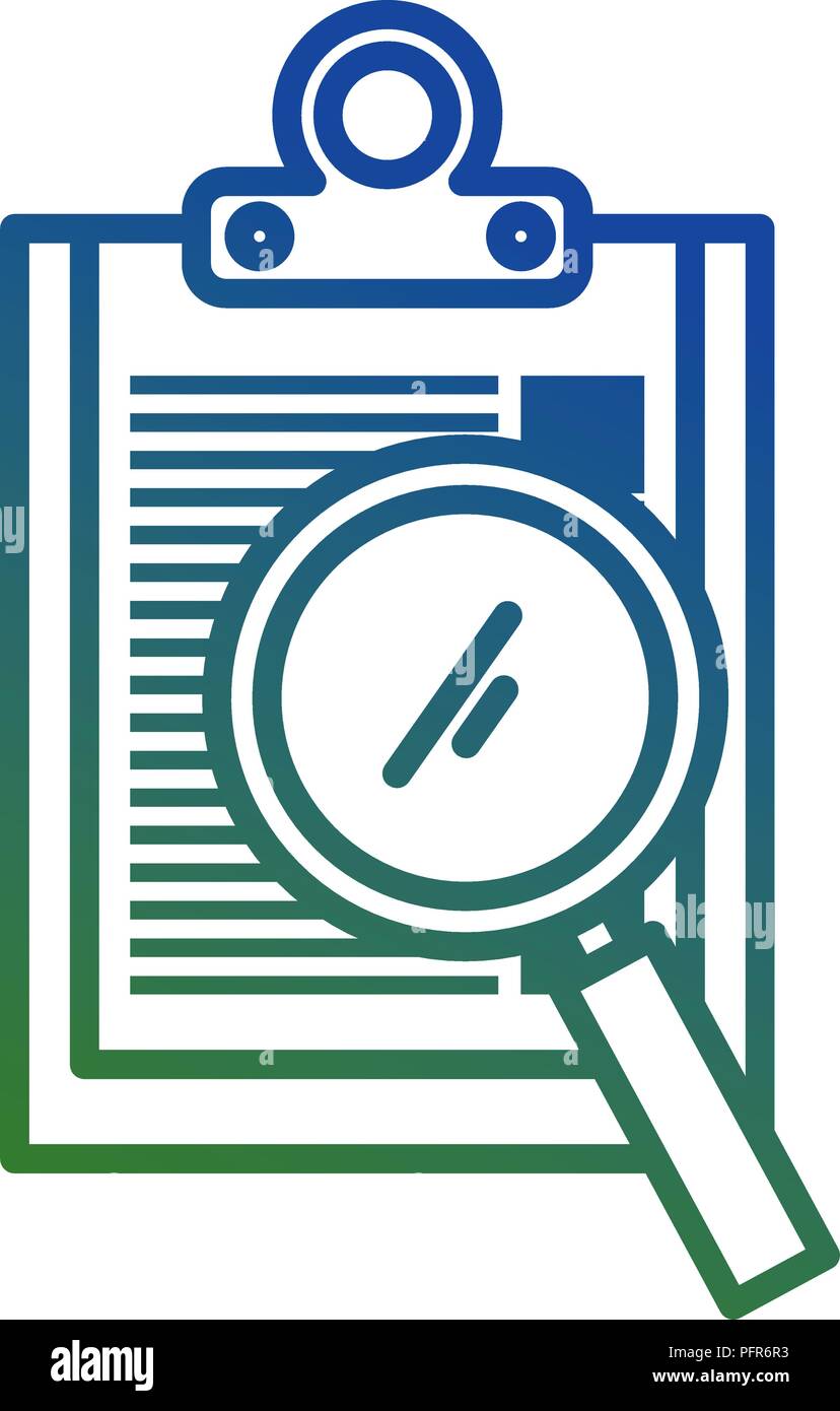 checklist clipboard with magnifying glass vector illustration design ...