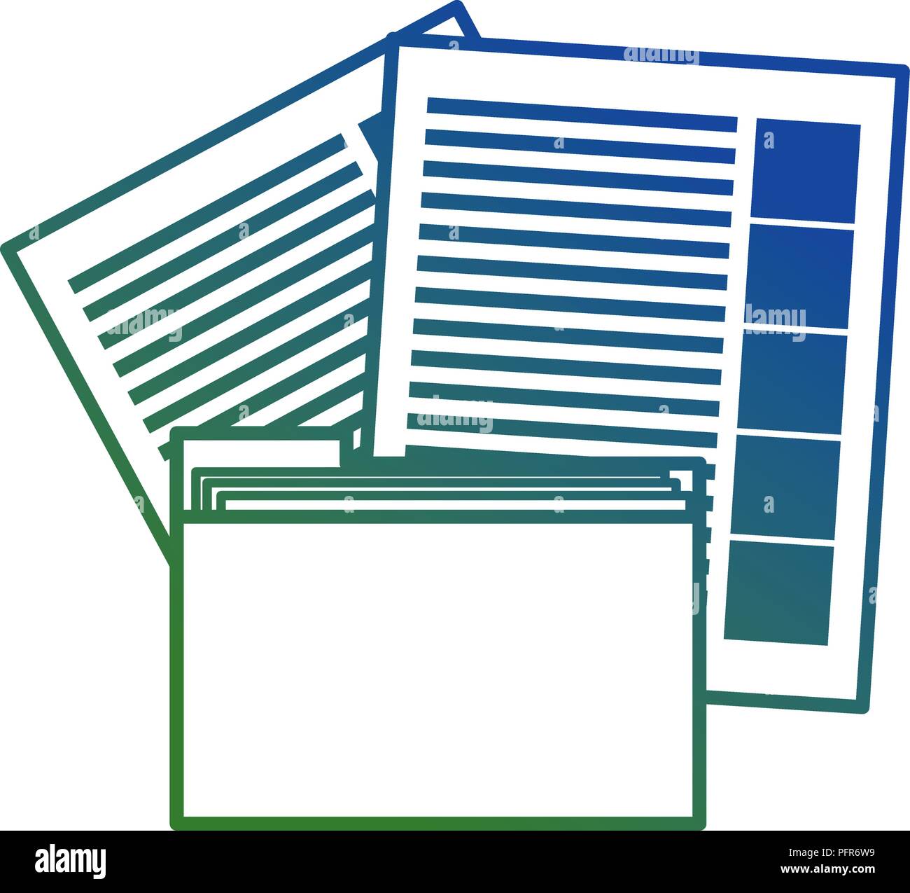 file folder with documents vector illustration design Stock Vector ...