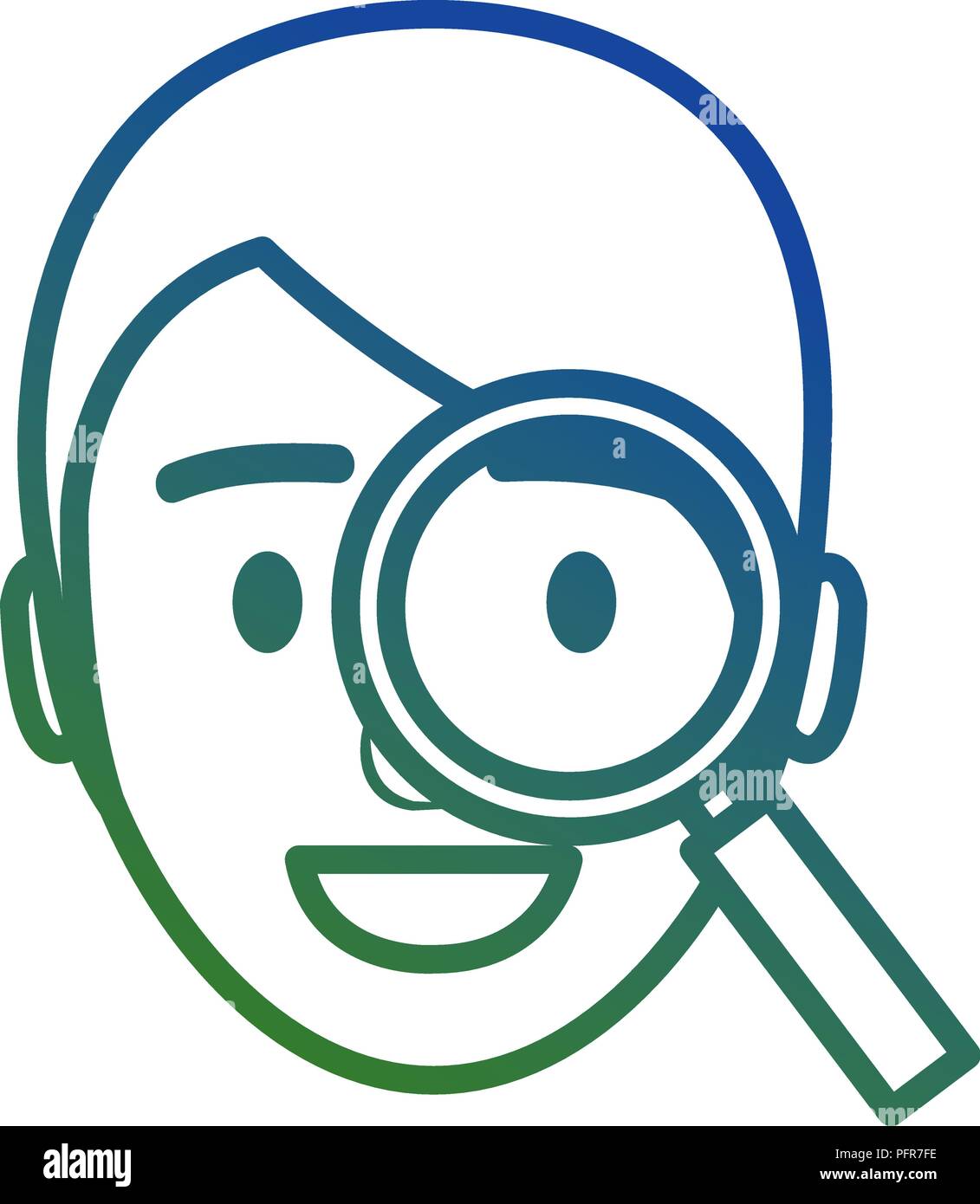 Magnifying glass searching business suit Stock Vector Images - Alamy