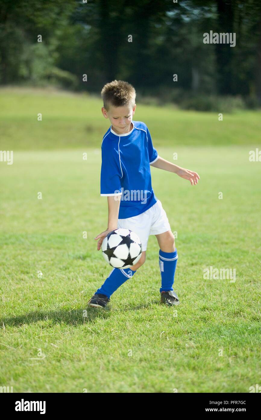 Young Football Player Handling The Ball handball Stock Photo Alamy young-football-player-handling-the-ball-handball-stock-photo-alamy