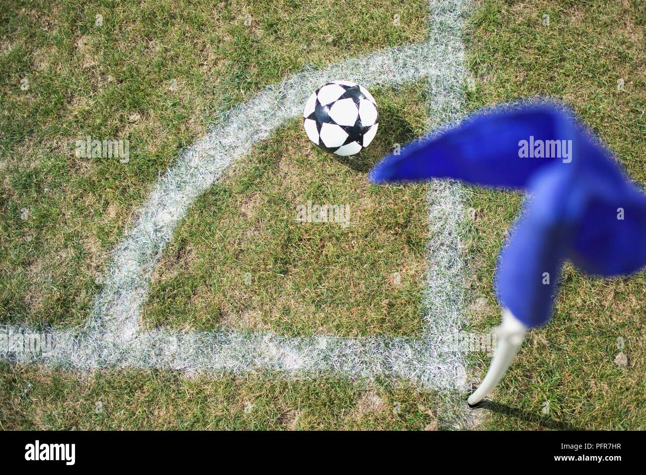 Blue corner flag hi-res stock photography and images - Alamy