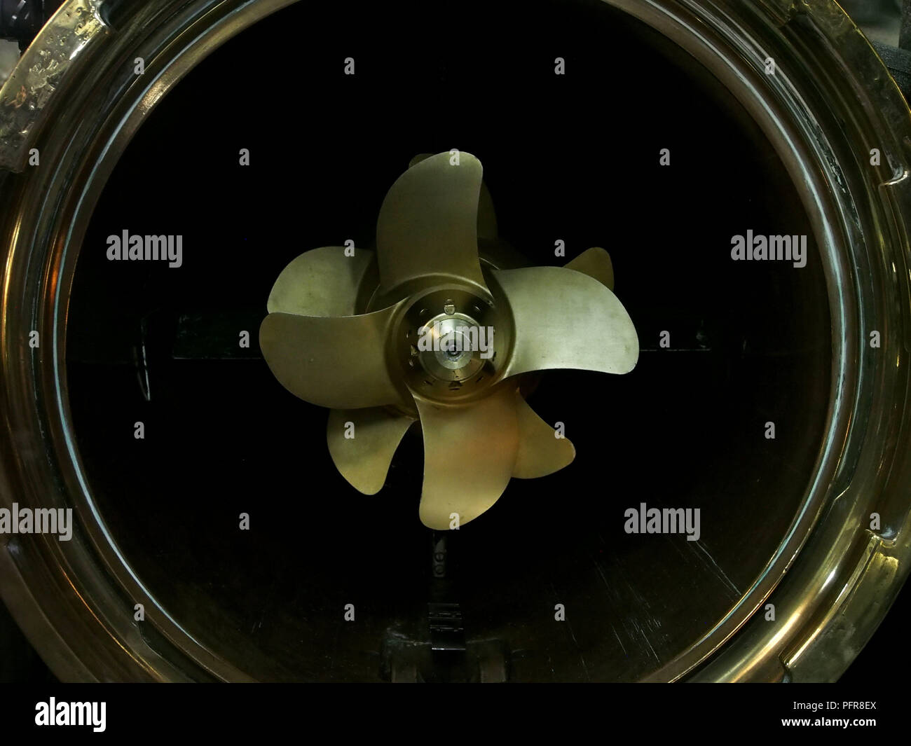 Torpedo ready to be launched in the BAP Abtao (SS-42) submarine of the ...