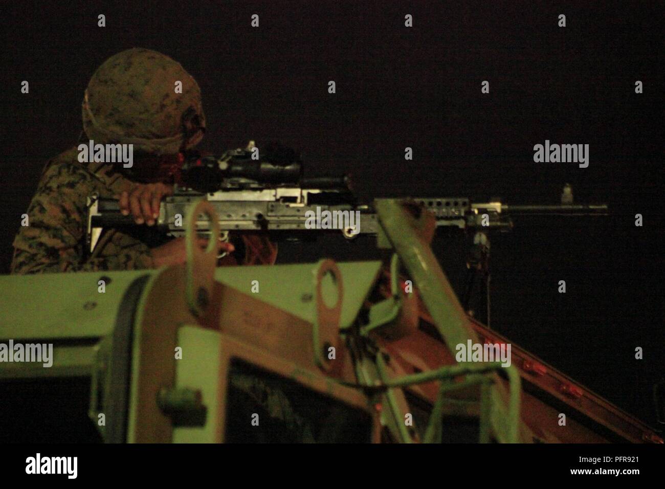 U.S. Marine Corps Lance Kameron Alford, a military police officer with ...