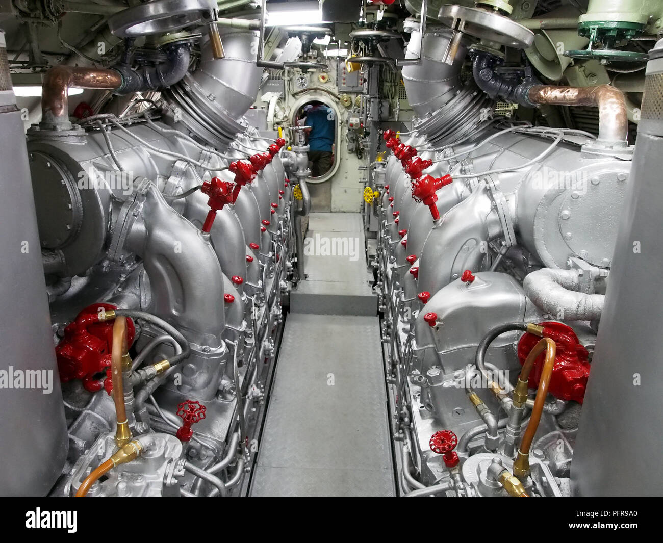 General Motors 278A diesel engines of the BAP Abtao (SS-42) submarine ...