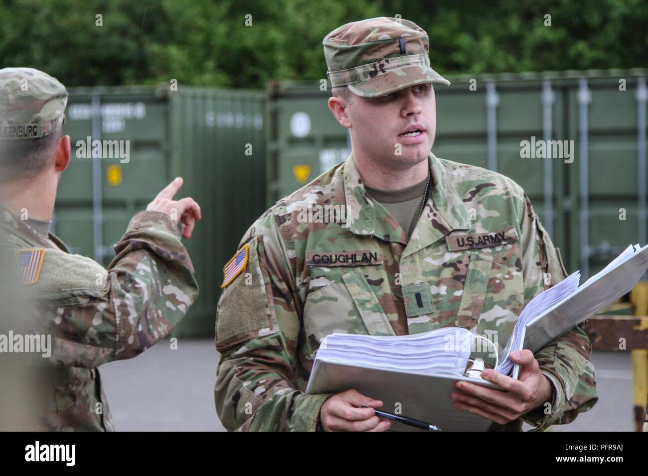1st Lt. Matthew Coughlan, launcher platoon leader, assigned to B ...