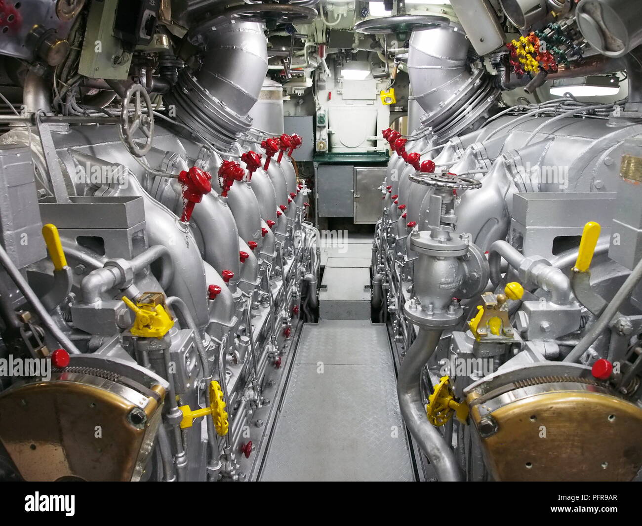 General Motors 278A diesel engines of the BAP Abtao (SS-42) submarine ...