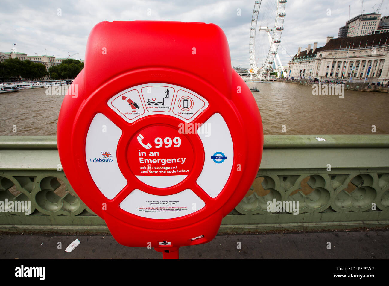 Life Ring And The River Thames High Resolution Stock Photography and ...