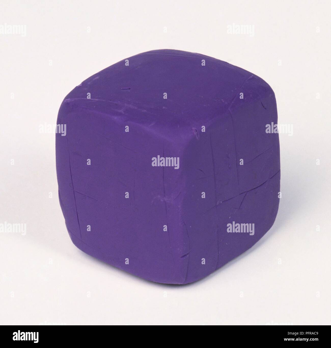 Purple cuboid made from modelling clay Stock Photo - Alamy
