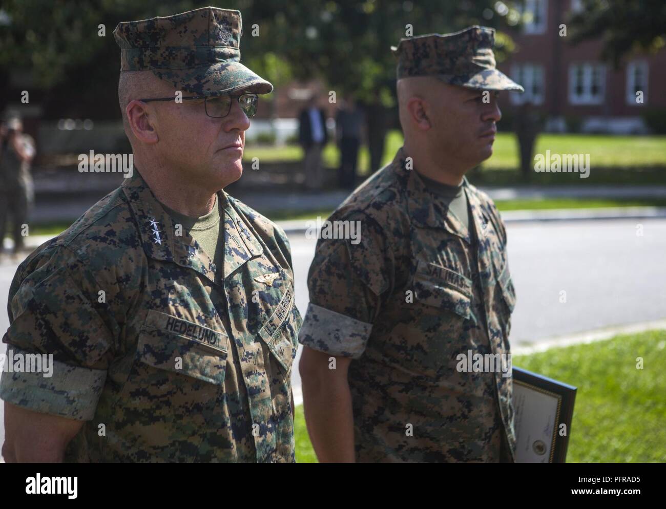 U.S. Marine Corps Lt. Gen. Robert F. Hedelund, commanding general of II ...