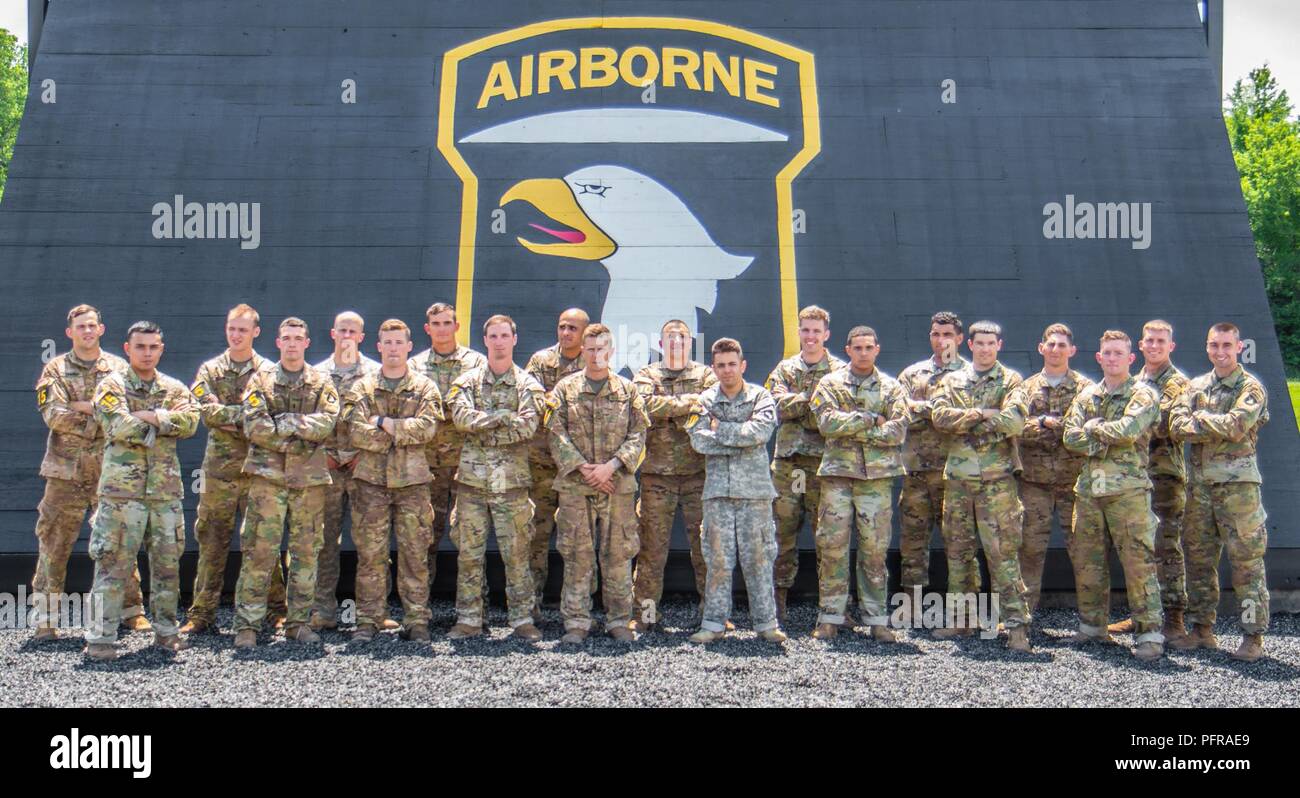 Soldiers of the 101st Airborne Division (Air Assault) pose for a picture during the 2018 Best ...