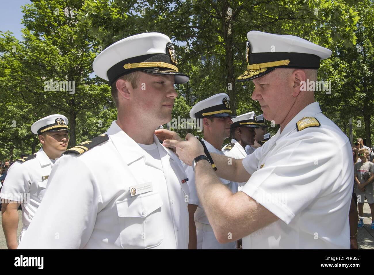 NEW YORK (May 25, 2018) Lt. j.g. Michael Harding assigned to USS ...