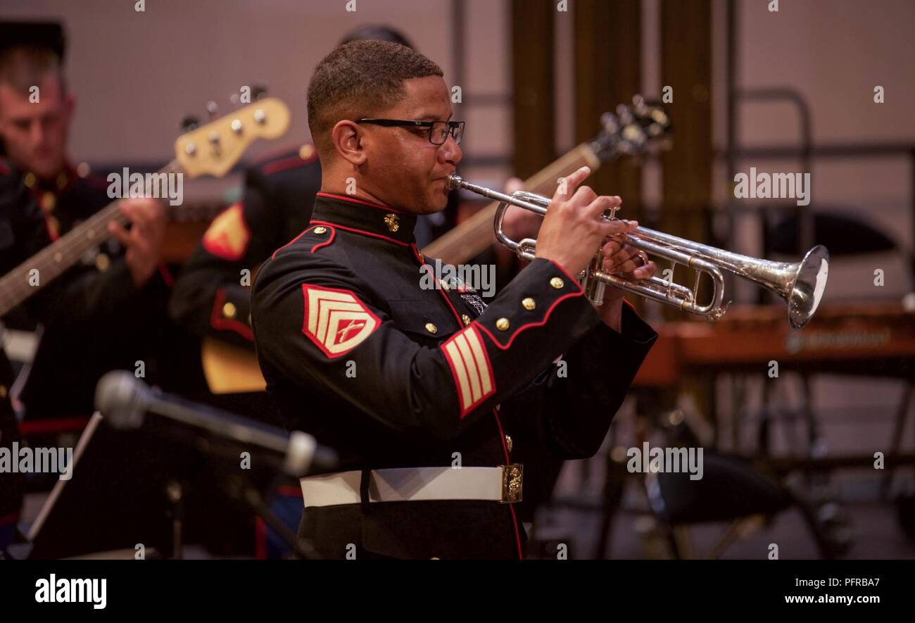 Staff Sgt. Allen L. Phillips, a trumpet player with the 2nd Marine ...