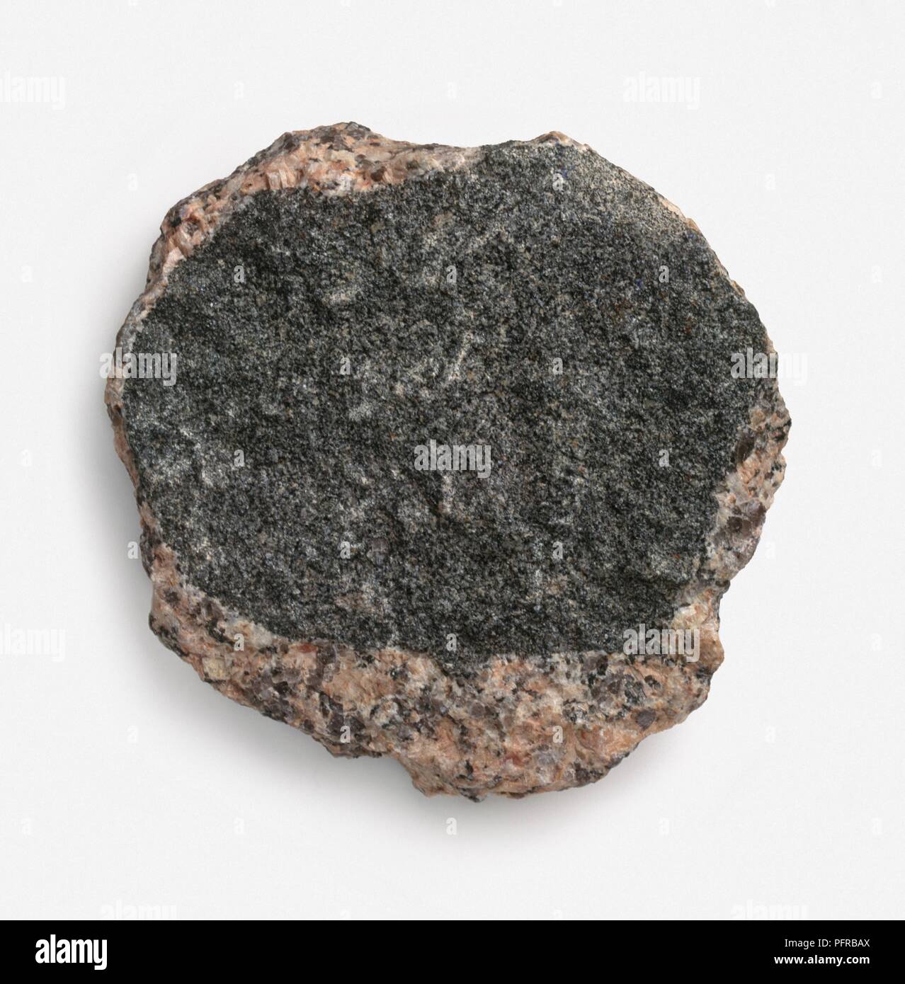 Xenolith with granite around margins Stock Photo - Alamy