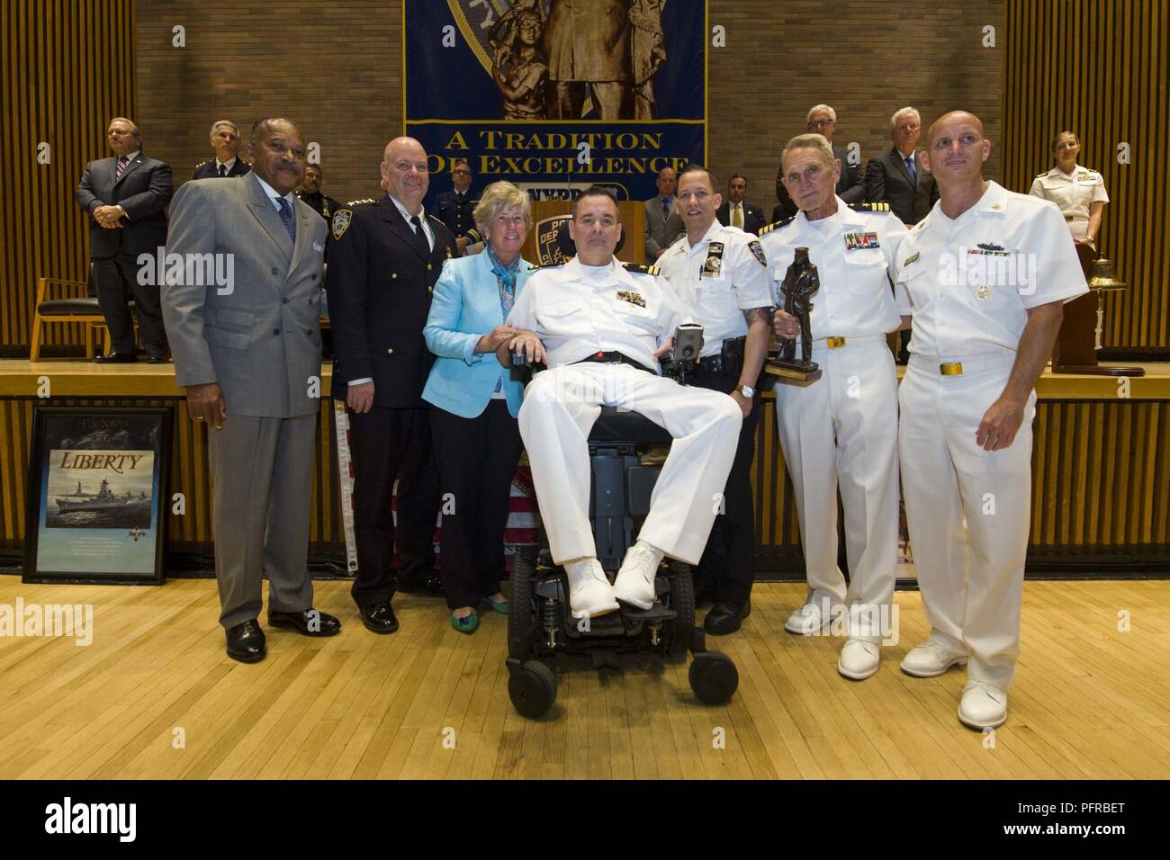NEW YORK (May 25, 2018) Retired Lt. Peter Meehan is awarded the Steven ...