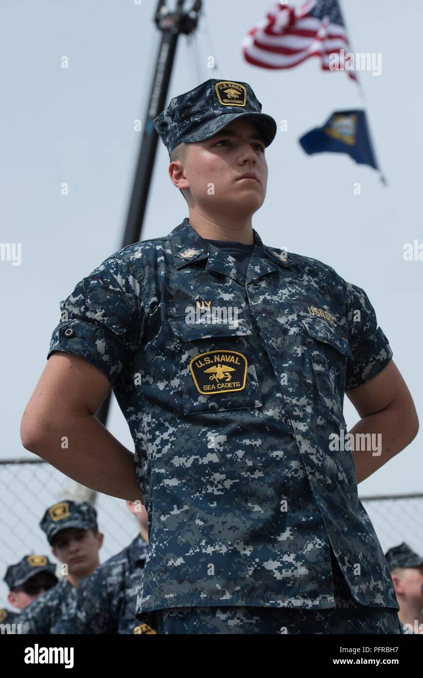 NH (May 26, 2018) A U.S. Naval Sea Cadet stands at parade rest during ...