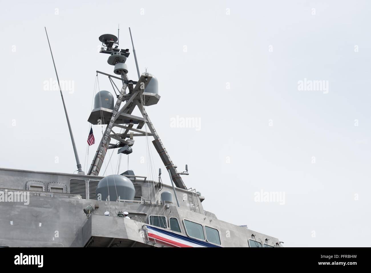 NH (May 26, 2018) The ensign and commissioning pennant of the ...
