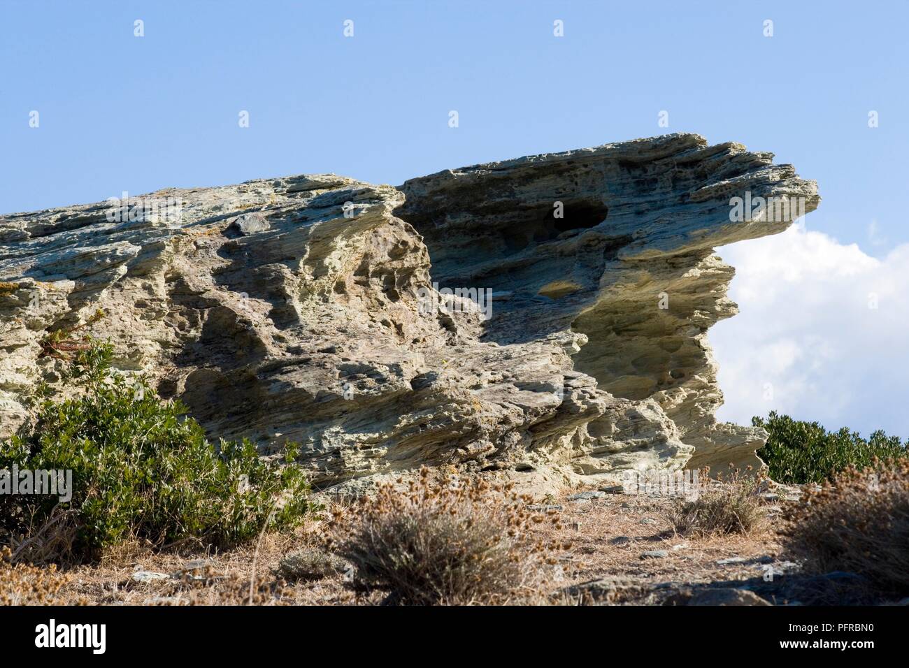 Corsica, Cap Corse, example of limestone outcrop Stock Photo - Alamy