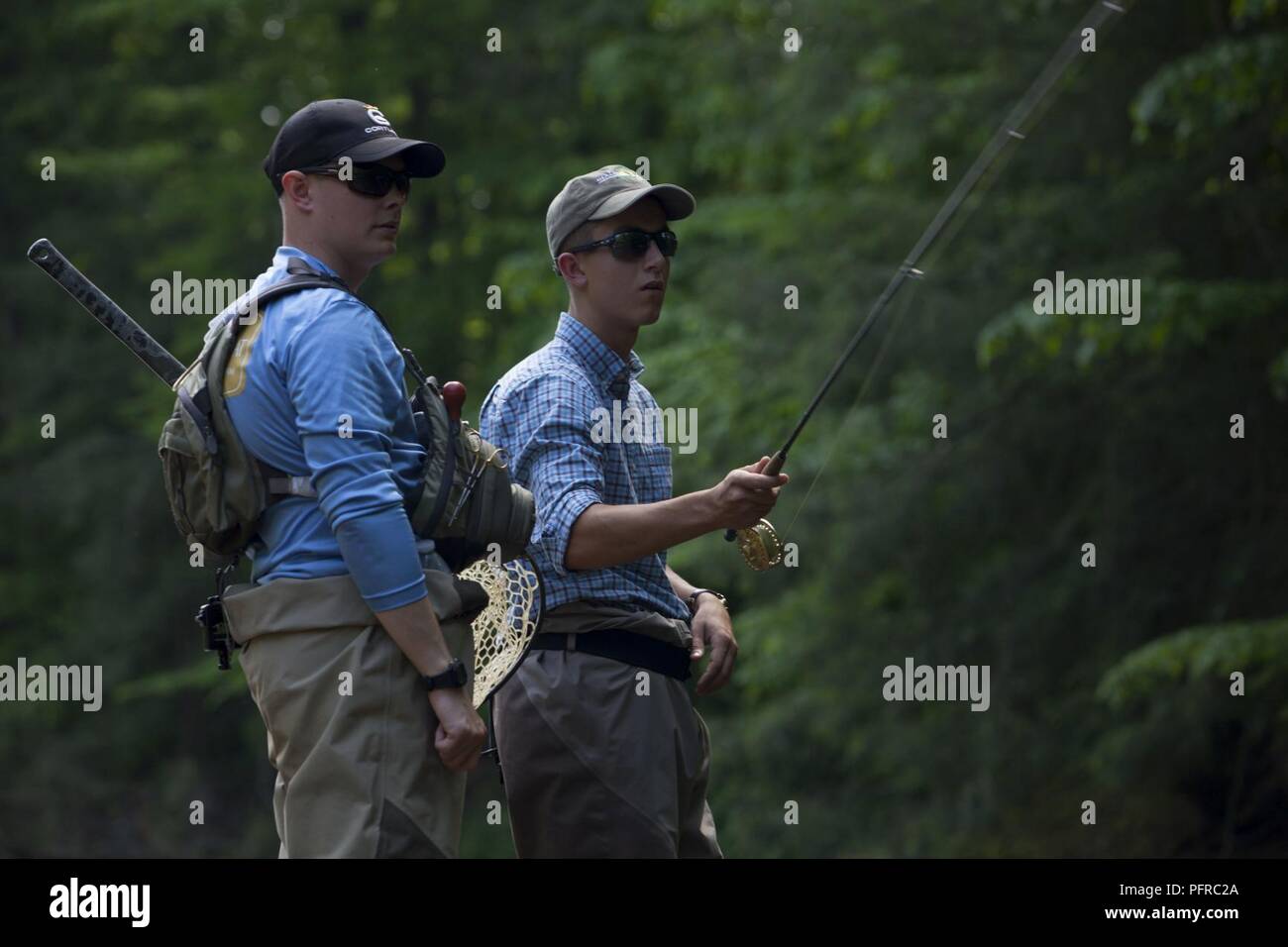 U.S. Marine Corps Cpl. Adam Dixon, right, with Special Purpose Marine ...