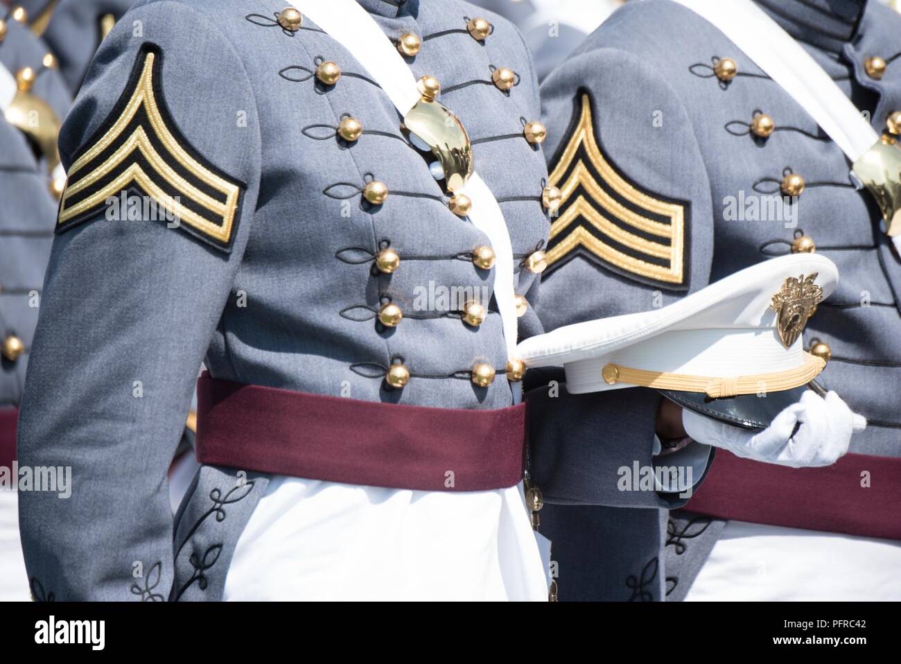 U.S. Military Academy cadets stand during their graduation ceremony May ...