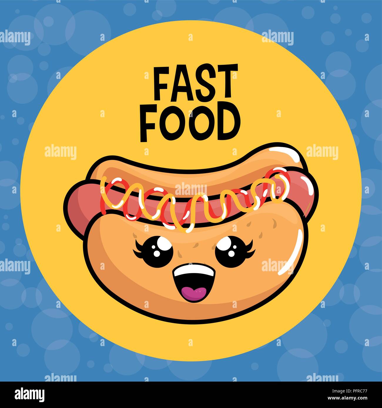 delicious hot dog kawaii character Stock Vector Image & Art - Alamy
