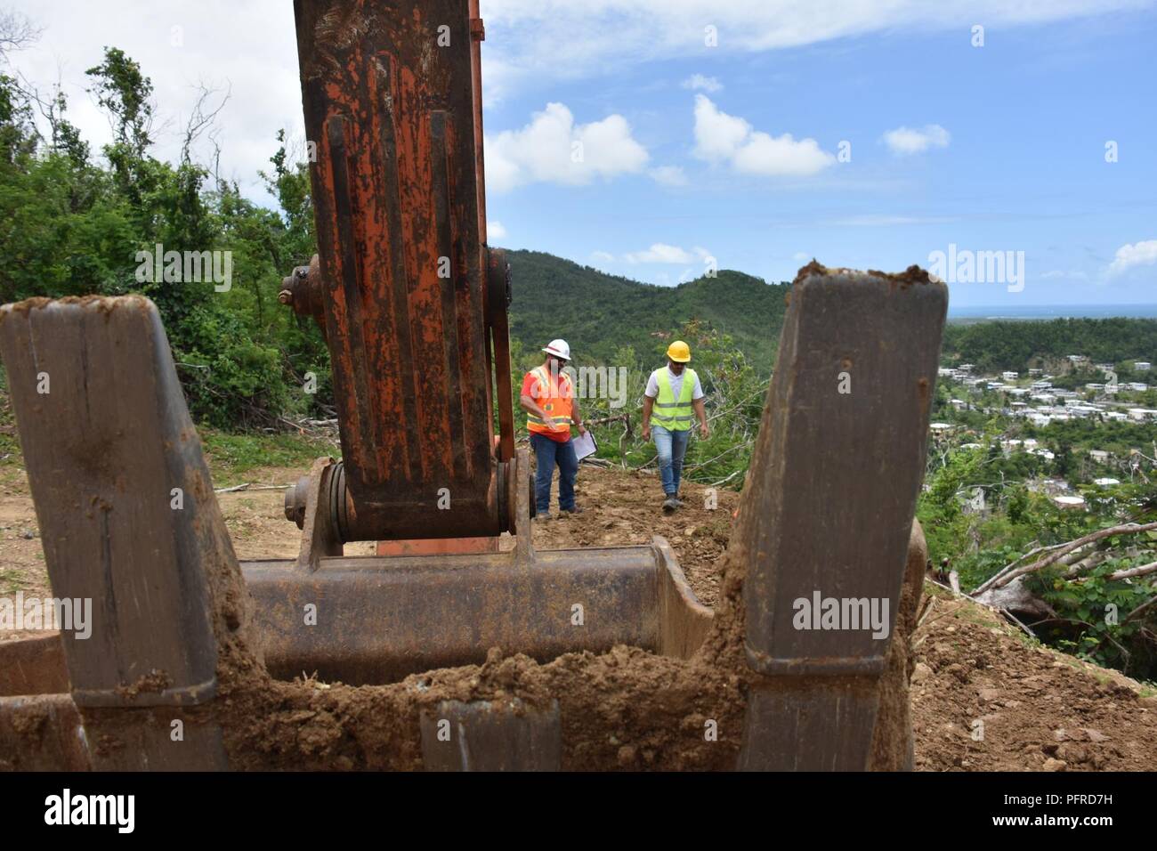 Paul Armstrong, Task Force Puerto Rico Recovery safety manager, left ...
