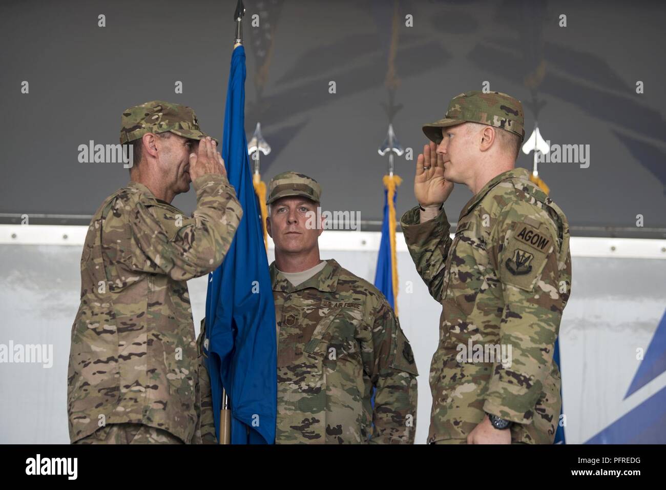 Col. Paul Birch, right, incoming 93d Air Ground Operations Wing (AGOW ...