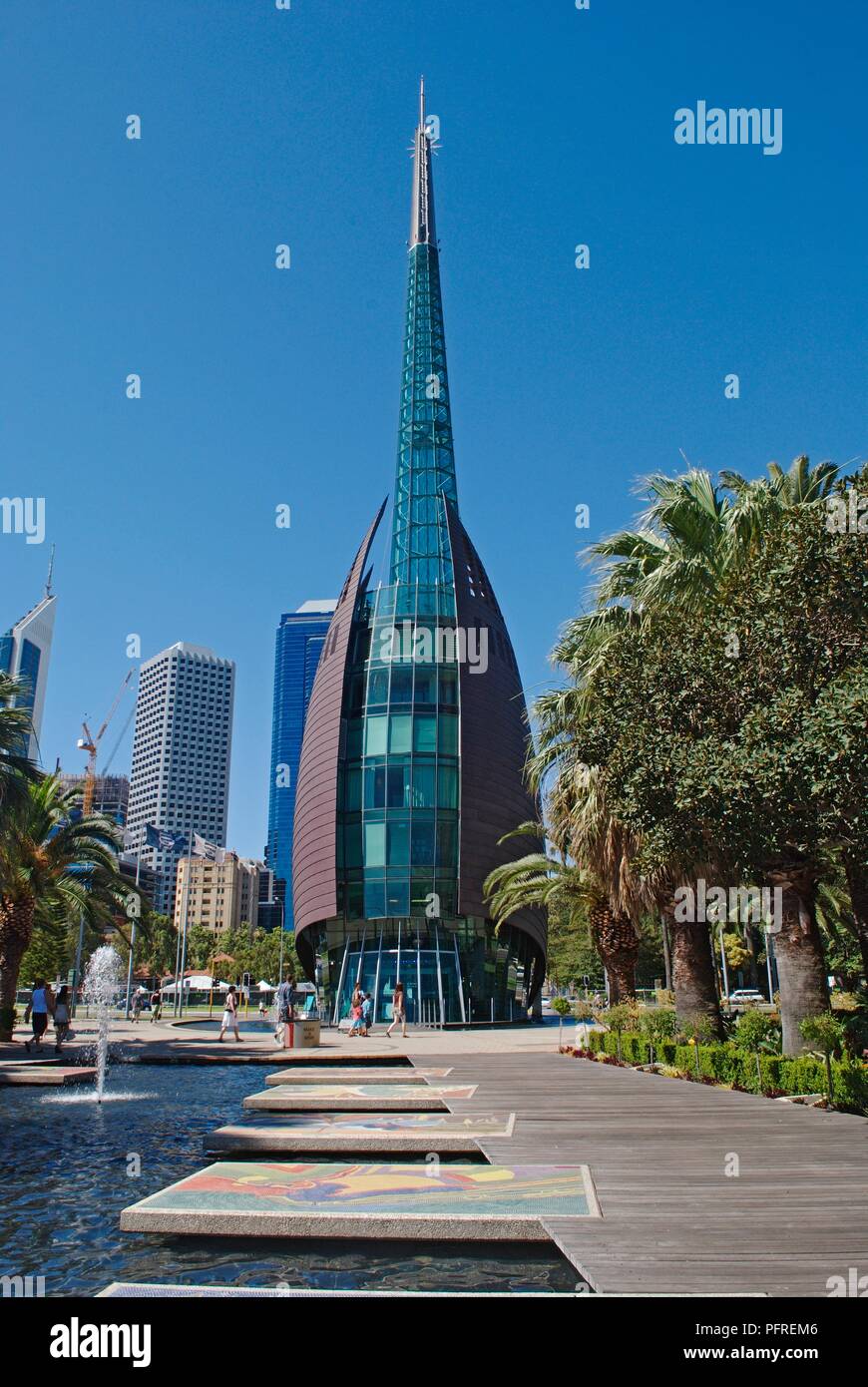 Australia, Western Australia, Perth, bell tower housing the Swan Bells ...