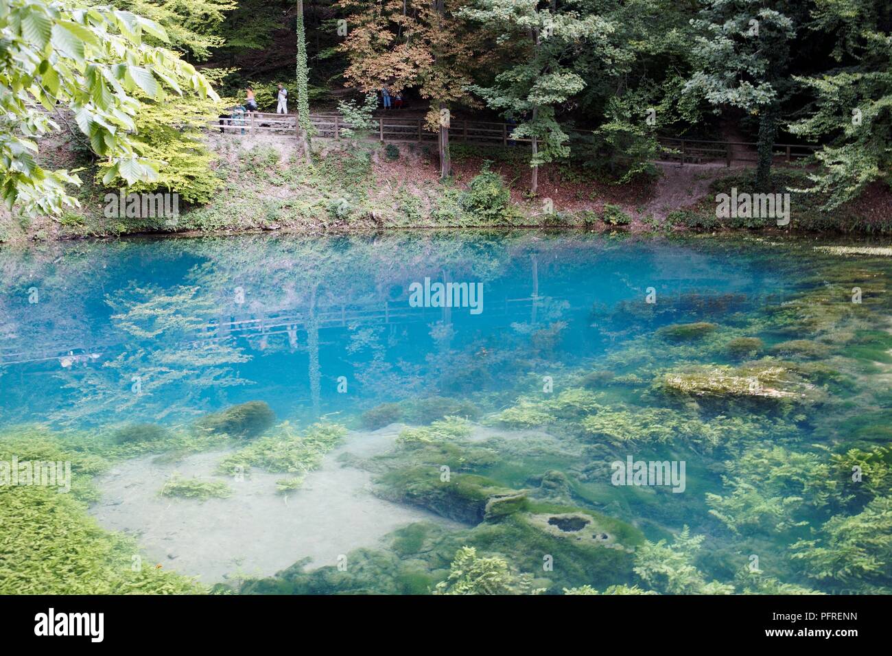Germany, Baden-Wurttemberg state, Blaubeuren town, the Blautopf (Bowl ...
