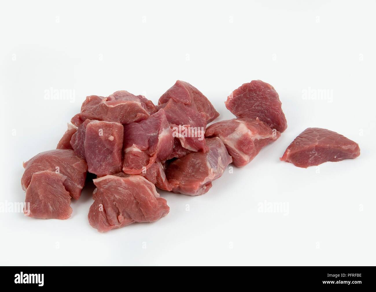 Heap of raw chopped mutton Stock Photo - Alamy