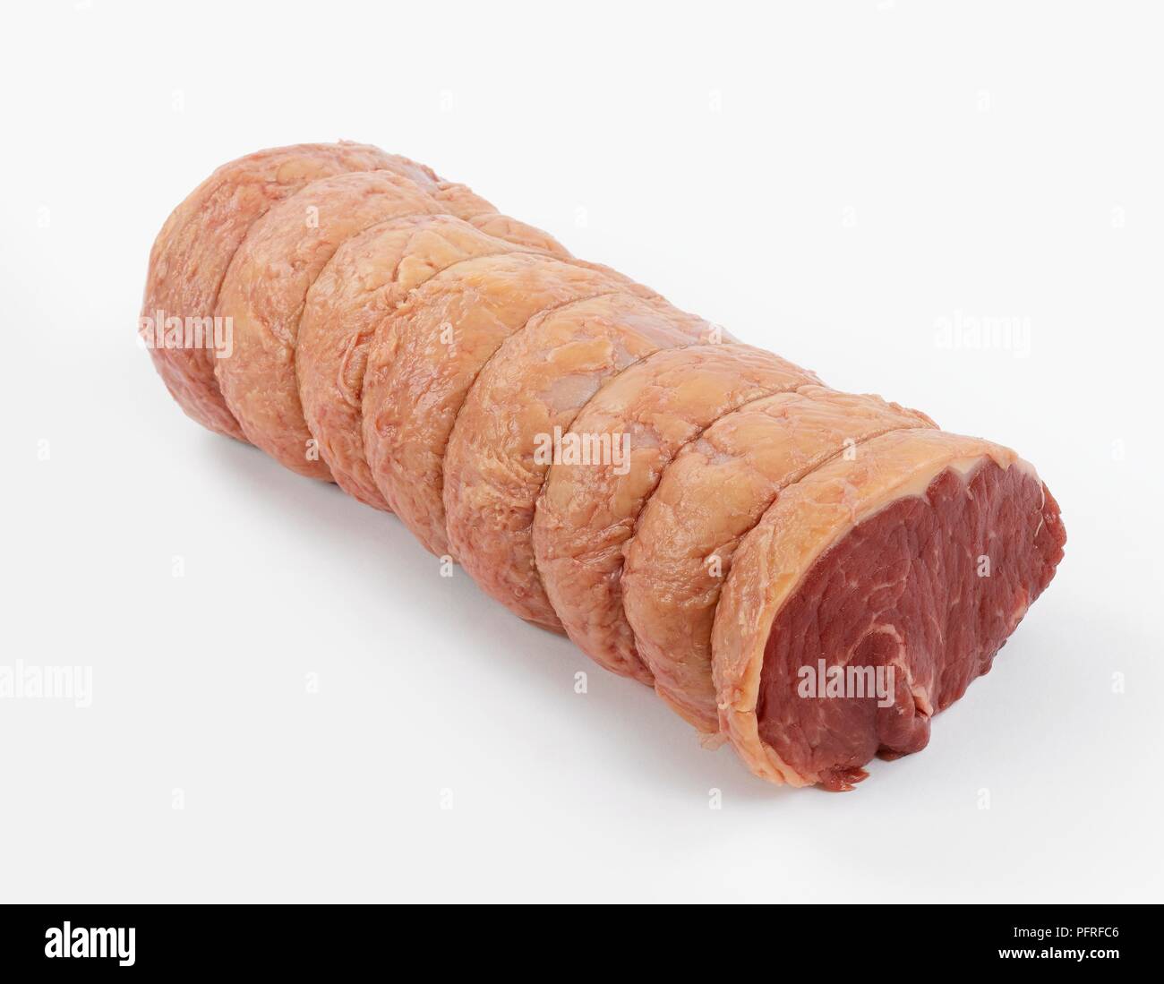 Raw Bison sirloin prepared for roasting Stock Photo - Alamy