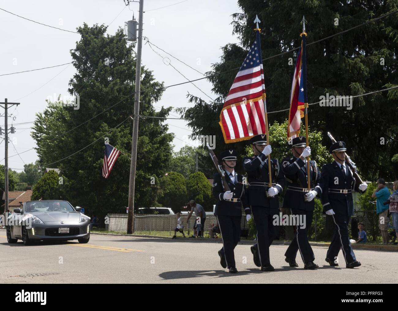 The 121st Air Refueling Wing Honor Guard performs at the Lockbourne ...