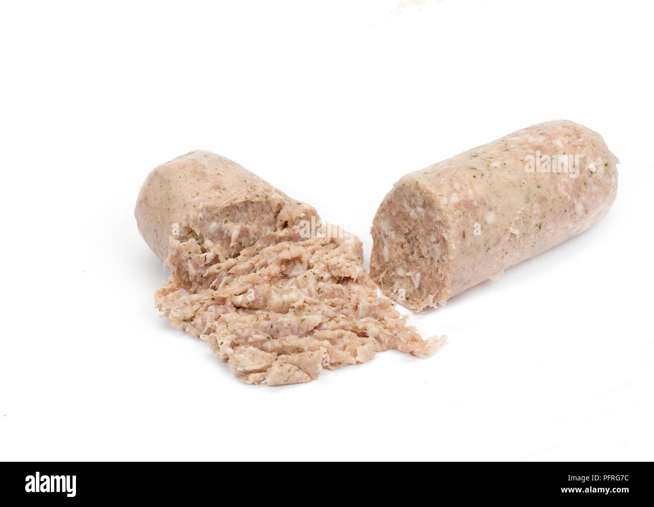 Whole and chopped Chair a saucisse Stock Photo - Alamy