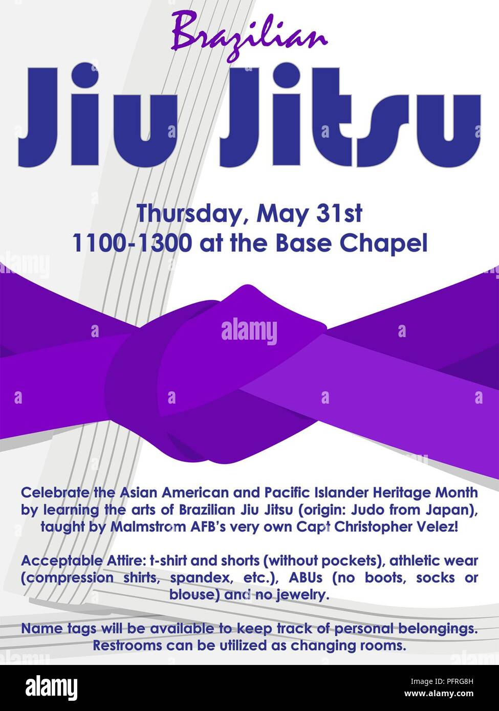 Flyer for Brazilian Jiu Jitsu class to be held to celebrate Asian ...