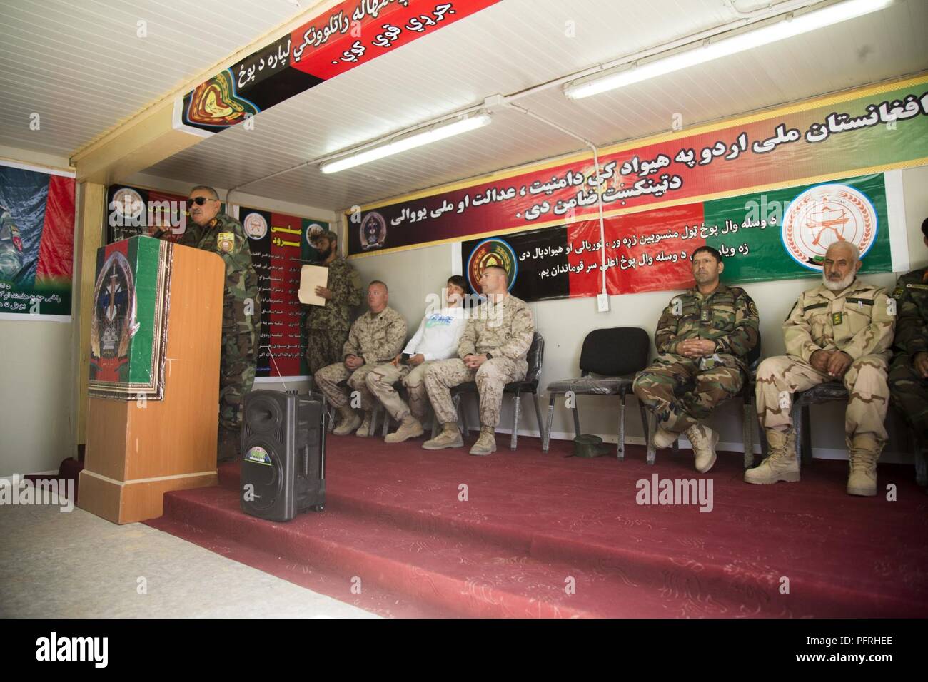 HELMAND PROVINCE, Afghanistan (May 23, 2018) -- Col. Shah Wali, the ...