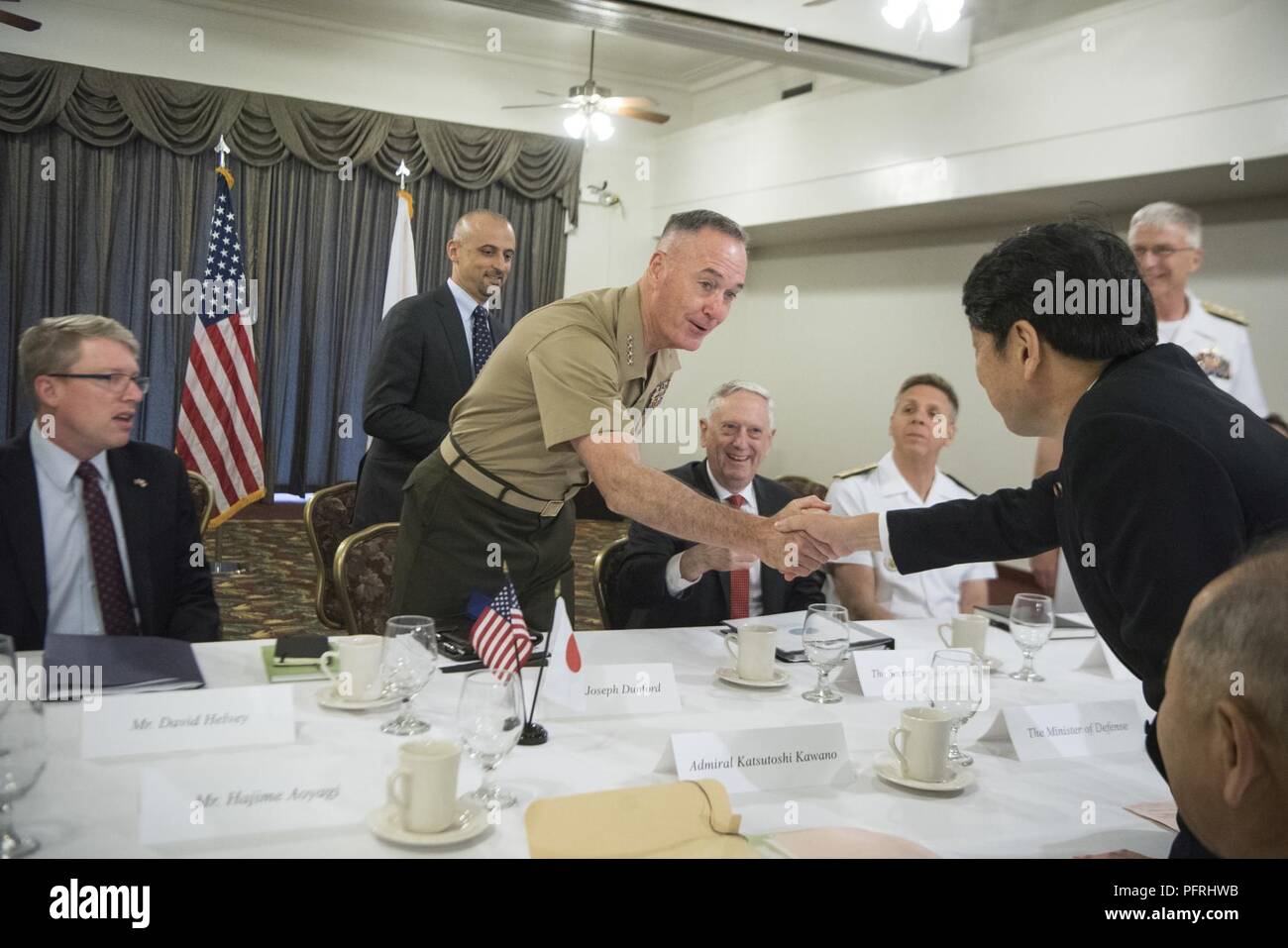 Secretary of Defense James N. Mattis, General Joseph F. Dunford Jr., Chairman of the Joint ...