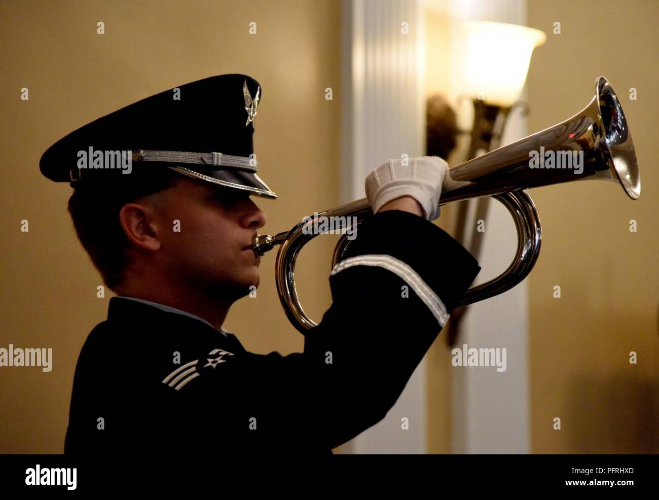 U.S. Air Force Senior Airman Vincent Beard, Keesler Honor Guard member ...