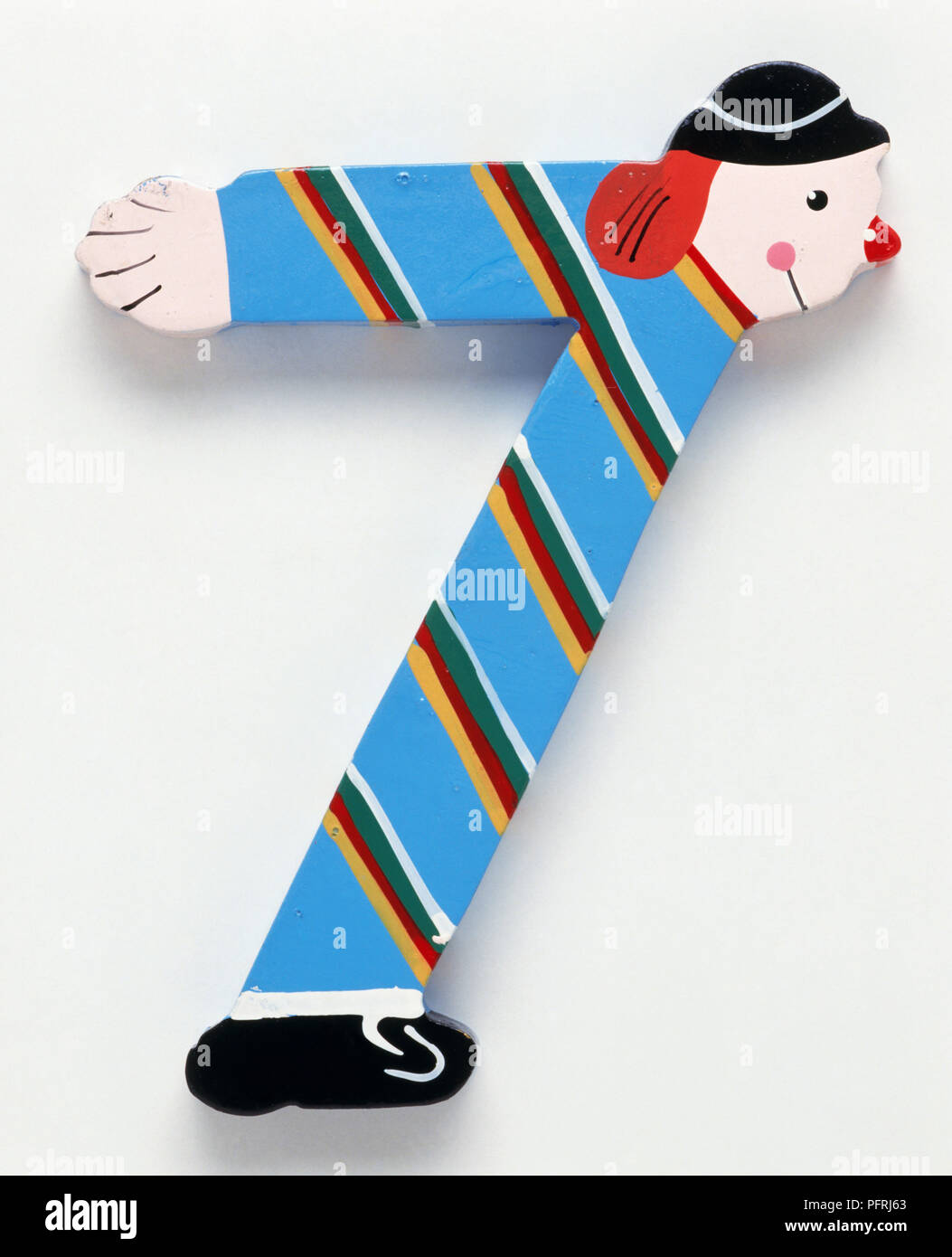 Number seven depicted as clown Stock Photo - Alamy